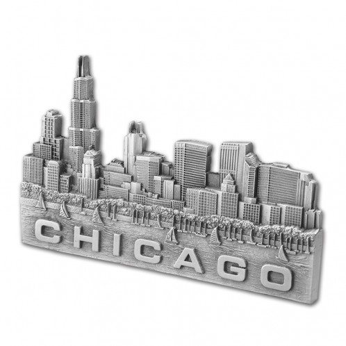 Chicago, Illinois Pewter Medallion. City Series Collection. | IMC Retail